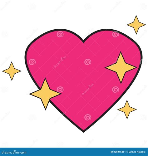 Sparkling Heart Love Emoji Icon On White Background Iphone Shine Heart