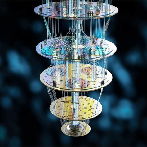 Quantum Computer Close Up Futuristic Technology Generative Ai Image