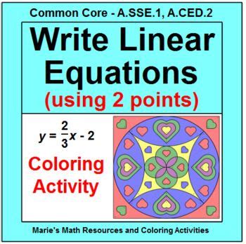 LINEAR EQUATIONS WRITE LINEAR EQUATIONS USING TWO POINTS COLORING ACTIVITY In