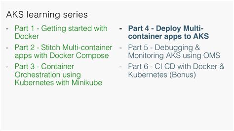 aks learning series deploy multi container apps to azure kubernetes