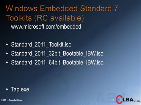 PPT Windows Embedded Standard 7 Componentized Version Of Windows 7 PowerPoint Presentation