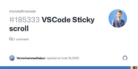 Vscode Sticky Scroll · Issue 185333 · Microsoftvscode · Github