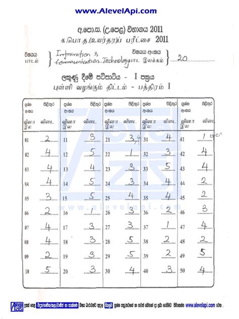 2011 Al Ict Marking Scheme English Medium Alevelapi Pdf Pdf