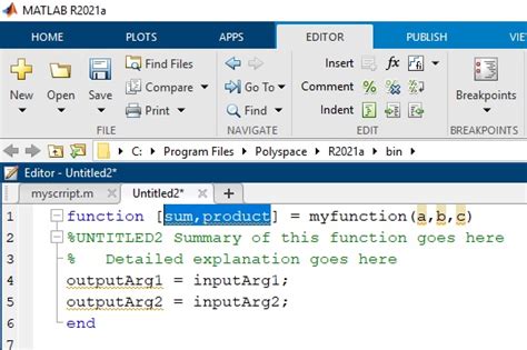 Scripts And Functions In Matlab Explained With Example Codes