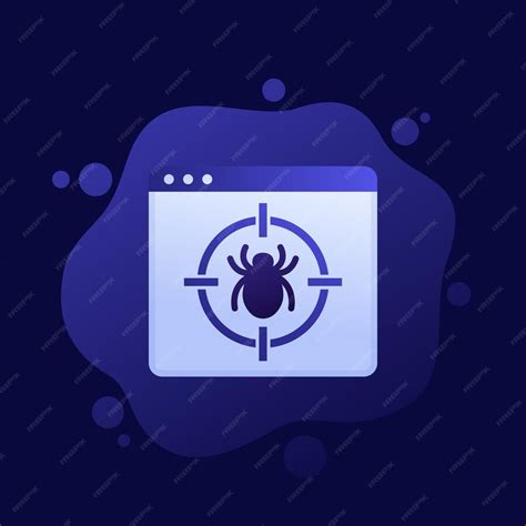 Debugging icon with bug and target vector design | Premium AI-generated vector