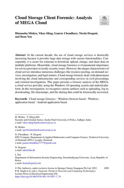 pdf cloud storage client forensic analysis of mega cloud