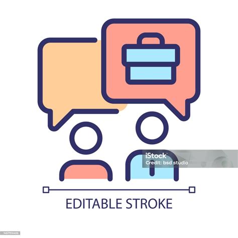 Job Interview Pixel Perfect Rgb Color Icon Stock Illustration Download Image Now Art Brand
