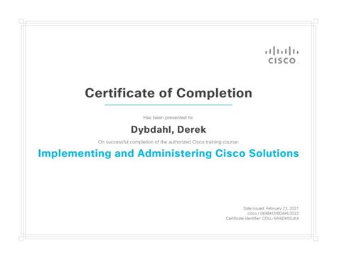 Derek Dybdahl On Linkedin Took A While But Im Finally Finished Cisco