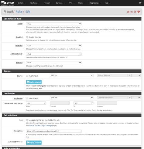 trying to allow udp traffic within my home network but my allow