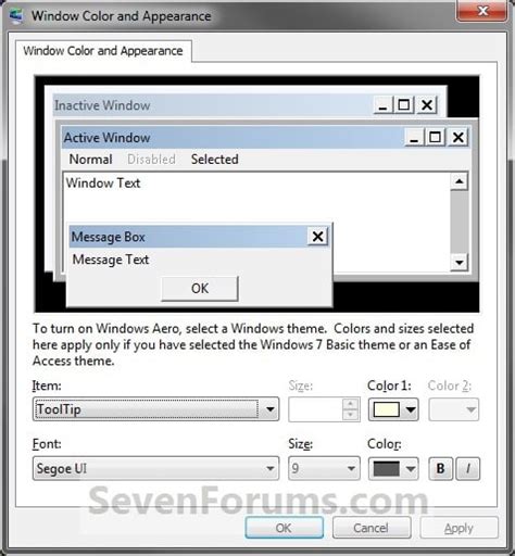 Window Color And Appearance Change Tutorials
