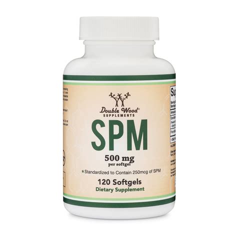 Double Wood Supplements Spm 120 X 500 Mg Softgels Supports Cellular