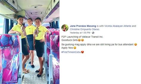 Ceres Liner Vallacar Transit Now Hires Female Bus Attendant