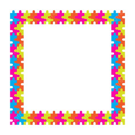 Puzzle Illustration Vector Hd PNG Images Colorful Puzzle Border Vector Illustration Border