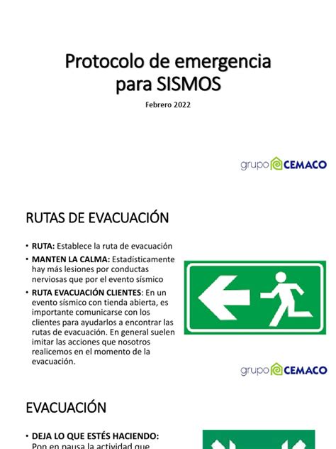 Protocolo De Emergencia Para Sismos Pdf