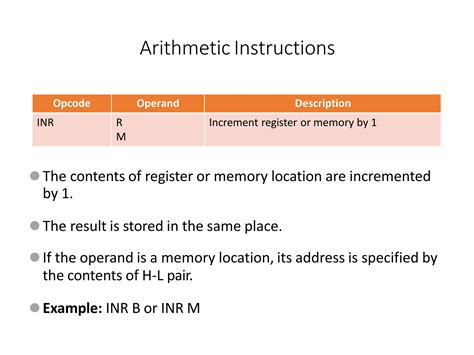 types of instruction in 8085 microprocessor ppt