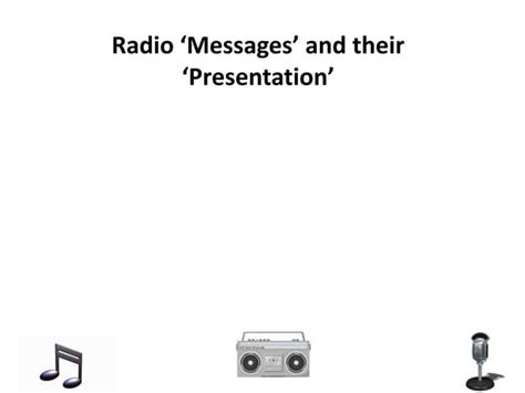 Radio Messages And Their Presentation Pptx Talk Show Genres