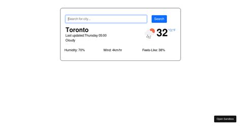 Weather Projectreact Codesandbox