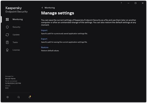 Restoring The Default Application Settings