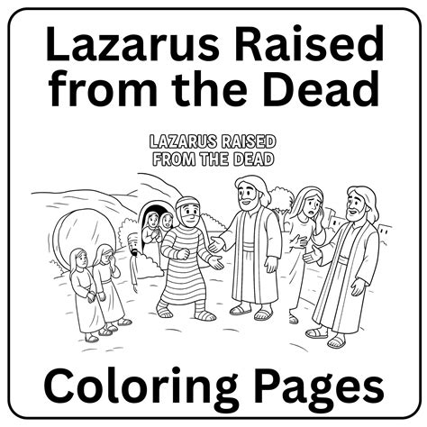 Jesus Raises Lazarus Coloring Page Free [2025]
