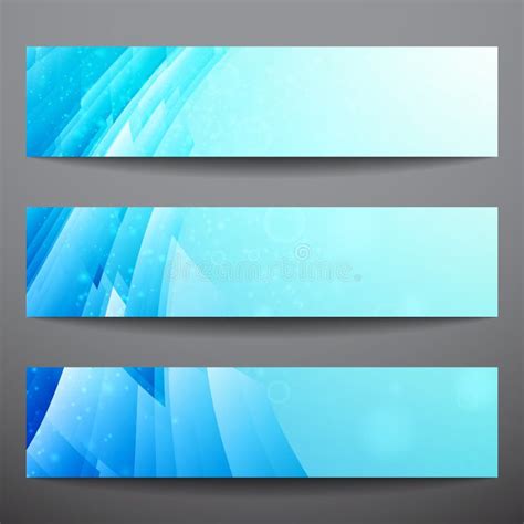 Blue Glow Swoosh Line Header Footer Set Stock Vector Illustration Of Footer Vector