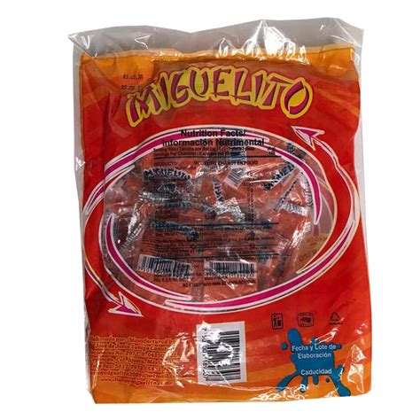 1x Bag Of 100 Pcs Miguelito Chamoy Polvito Picoso Top