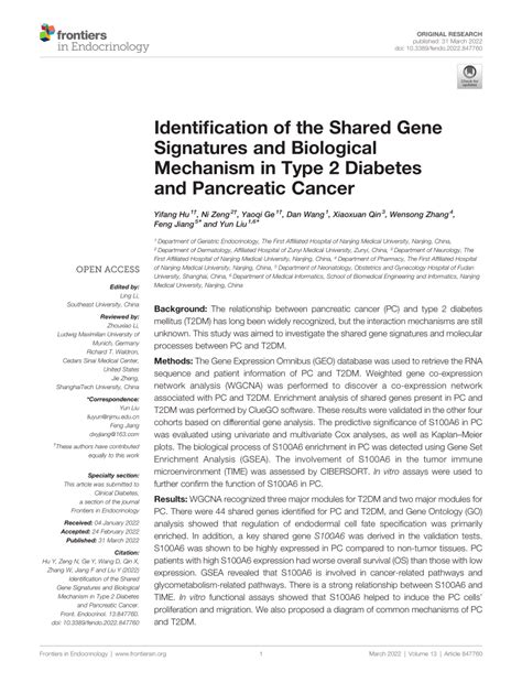 Pdf Identification Of The Shared Gene Signatures And Biological