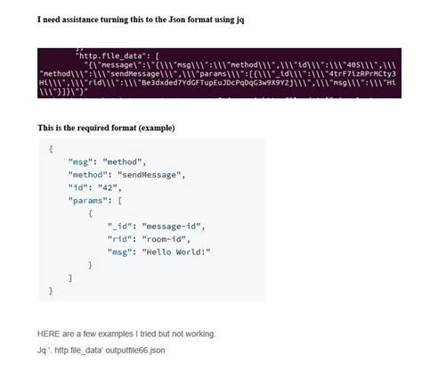 Solved I Need Assistance Turning This To The Json Format Chegg Com