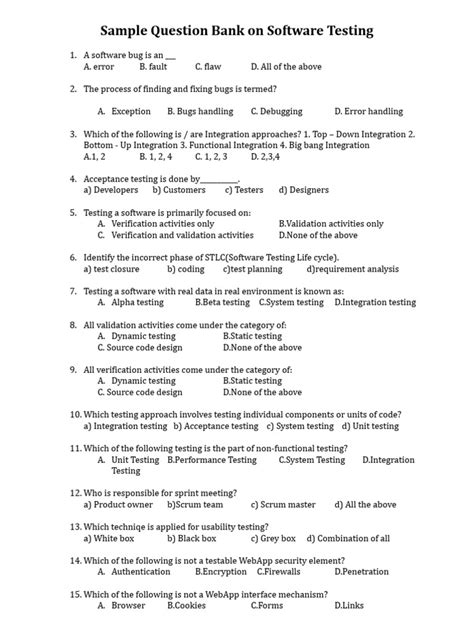 All Quebank On St Pdf Software Testing Computer Engineering