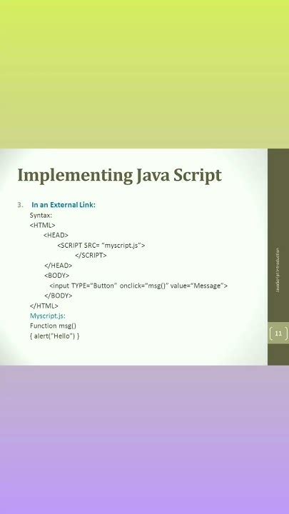 Javascript Tutorial For Beginners 4 In This Video We Learn Implementing Bodytagexternal Link