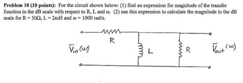Solved Problem 10 10 Points For The Circuit Shown Below