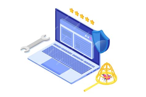 Premium Vector Software Or Application Testing Isometric Concept Debugging Development Process