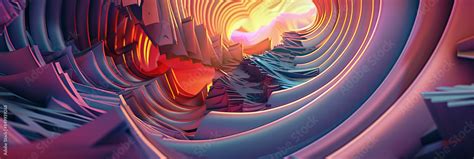 3d backgrounds incorporating optical illusions and volumetric light
