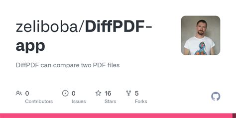 GitHub Zeliboba DiffPDF App DiffPDF Can Compare Two PDF Files