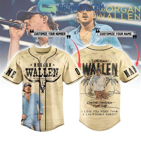 Morgan Wallen Im The Problem Tour 2025 Personalized Baseball Jersey