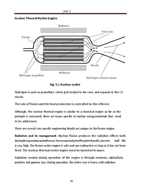 Nuclear Thermal Rocket Engine Notes Unit V Nuclear Thermal Rocket