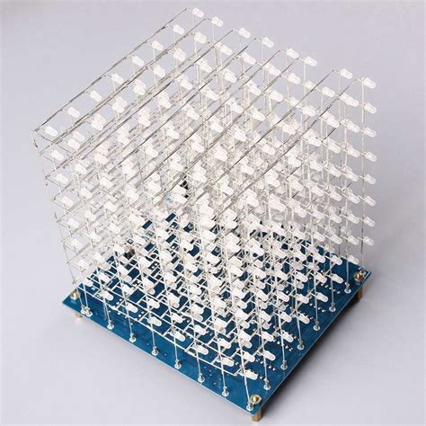Mising 8x8X8 512 LED Mistlamp DIY 3D LED Licht Cub Grandado