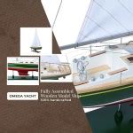 Y062 Omega Yacht Sailboat Model America Cup
