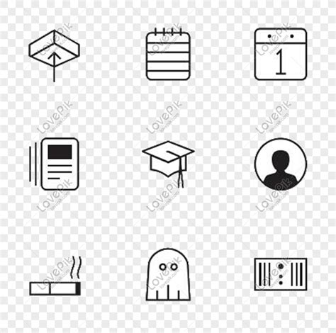 단순한 선 아이콘 소재 Png 일러스트 무료 다운로드 Lovepik