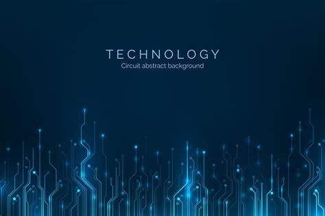 Circuit Board Abstract Computer Technology Blue Color Background Hardware Digital Technology