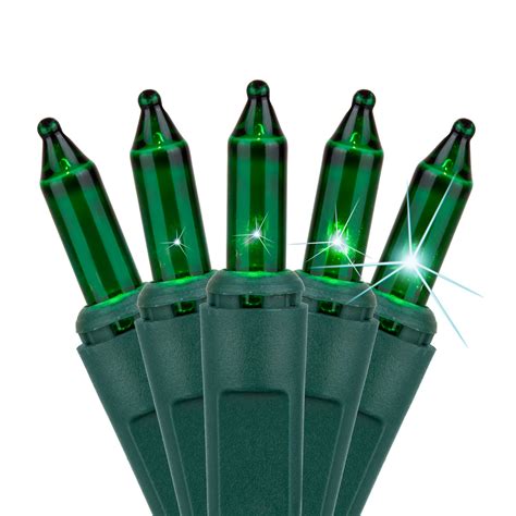 Chasing Christmas Mini Lights 140 Green Chasing Mini Lights 4 Spacing Green Wire
