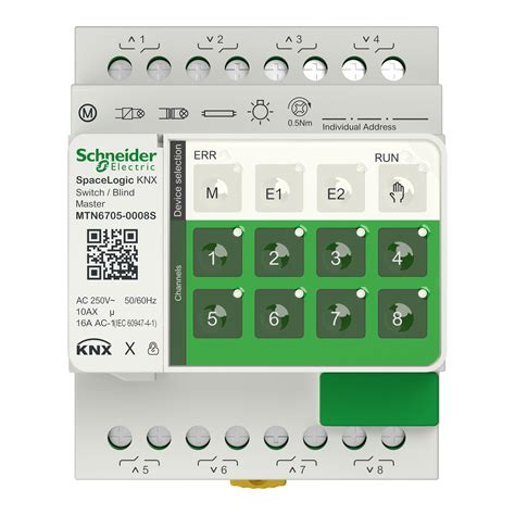 Mtn6705 0008s Spacelogic Knx Secure Actuator Switchblind Master 250v 16a Wit Schneider