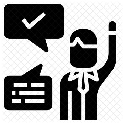 Assertiveness Icon Download In Glyph Style