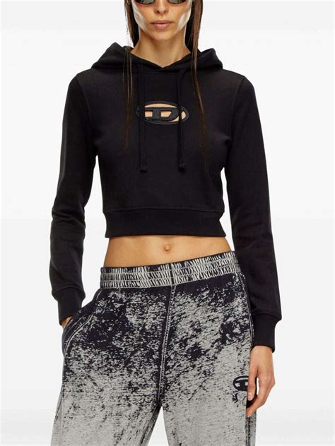 Diesel Logo Cropped Hoodie Diesel