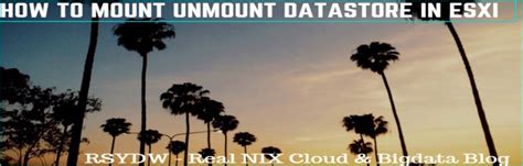 How To Unmount And Mount Datastore From Esxi Host