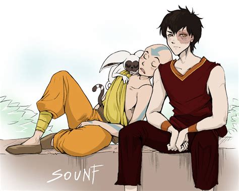 Aang X Zuko By Sounf On Deviantart