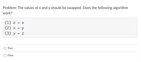 Solved Problem The Values Of X And Y Should Be Swapped Chegg Com