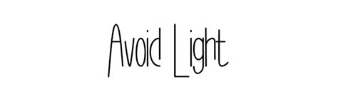 Avoid Light Font