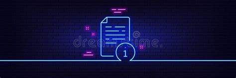 Instruction Line Icon User Manual Sign Neon Light Glow Effect Vector Stock Vector
