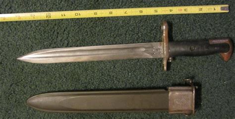 Vintage Us Wwii Spearpoint Bayonet Knife Afh 1943 W Scabbard Sheath