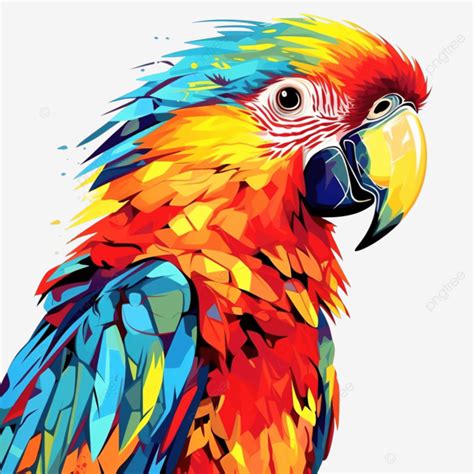 밝은 앵무새 격리된 그림 Ai 생성 앵무새 새 하얀색 Png 일러스트 및 이미지 에 대한 무료 다운로드 Pngtree